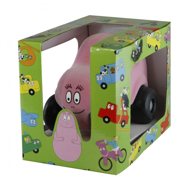 BARBAPAPA pehmest kummist auto, roosa | XS Mänguasjad | XS Mänguasjad